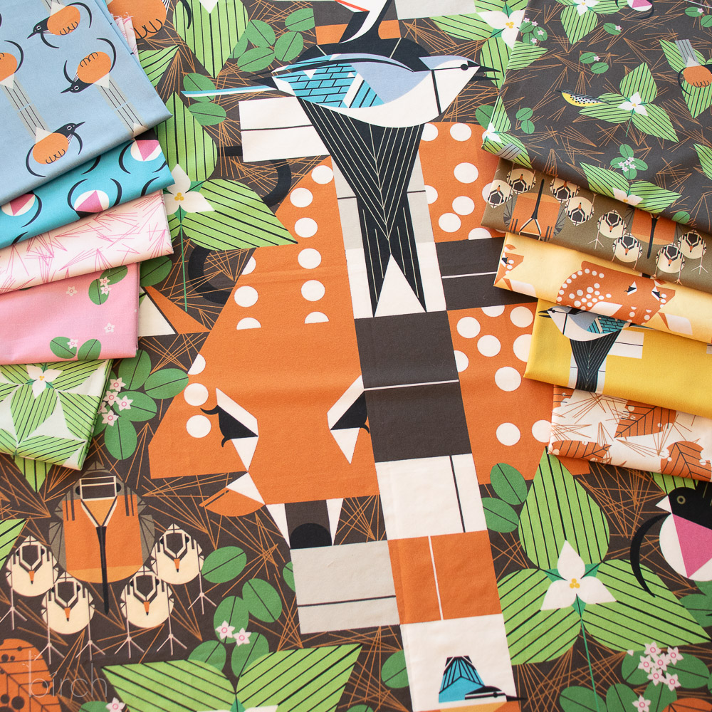 Charley Harper Michigan Audubon - Charley Harper Fabric - Custom ...